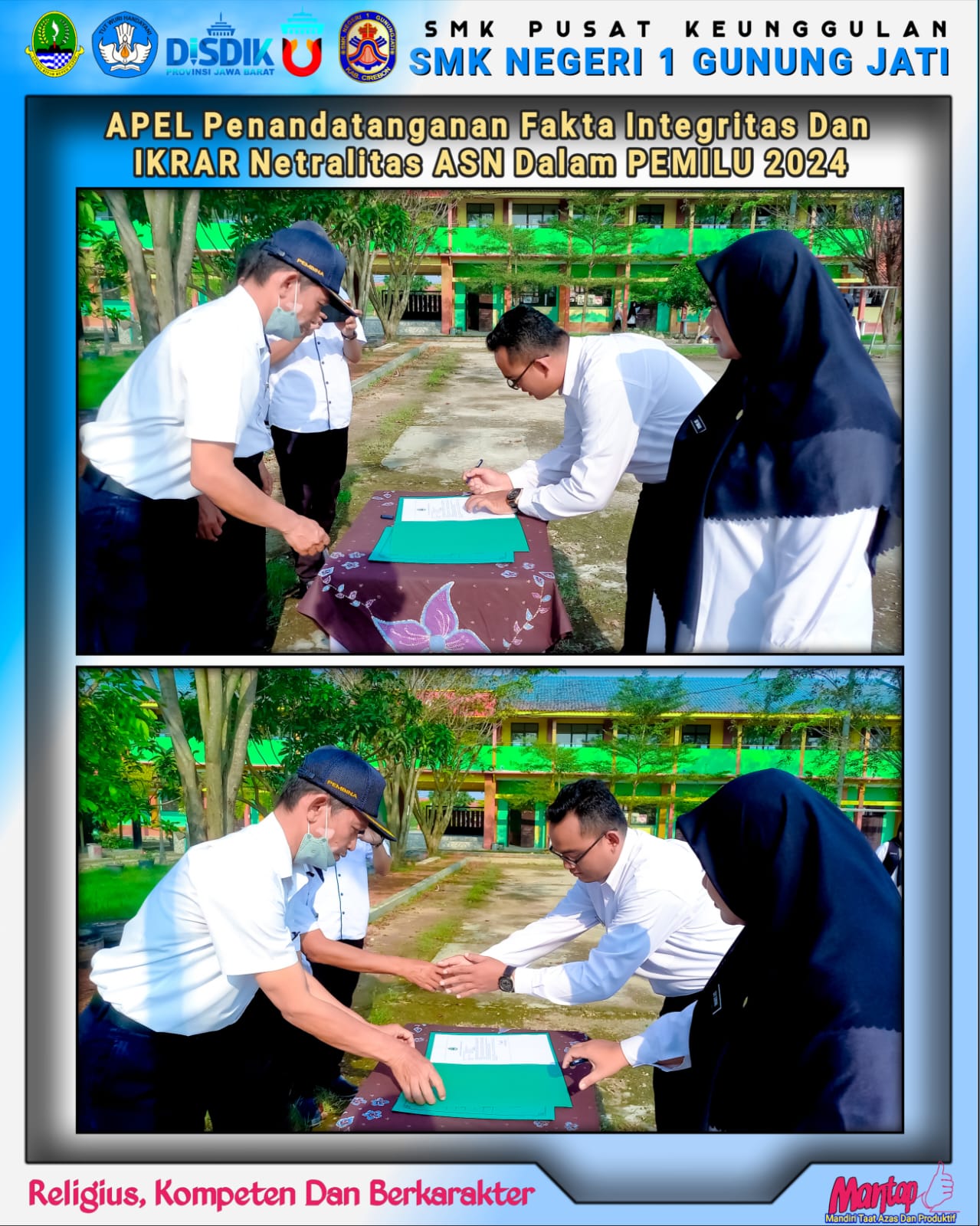 Apel Penandatanganan Fakta Integritas dan IKRAR Netralitas ASN dalam PEMILU 2024 – SMKN 1 GUNUNG ...