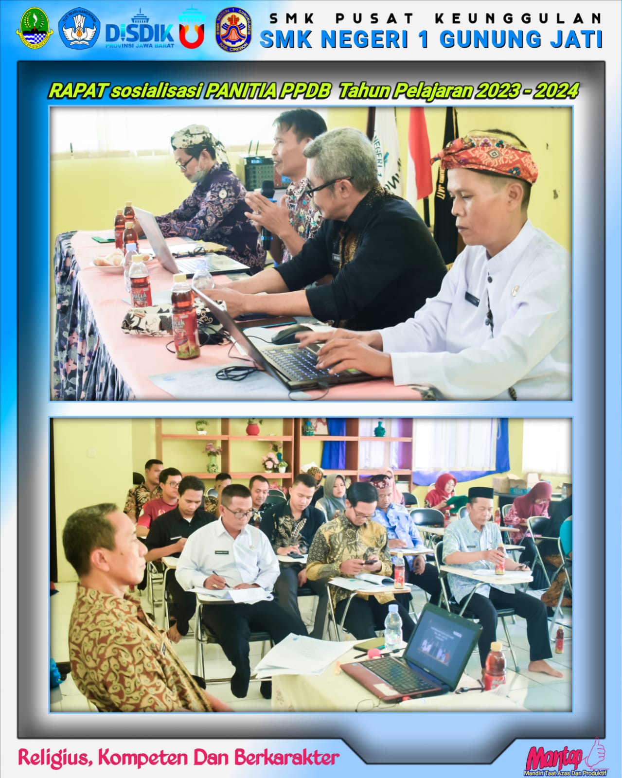 Rapat sosialisasi PANITIA PPDB Tahun Pelajaran 2023 – 2024 – SMKN 1 GUNUNG JATI