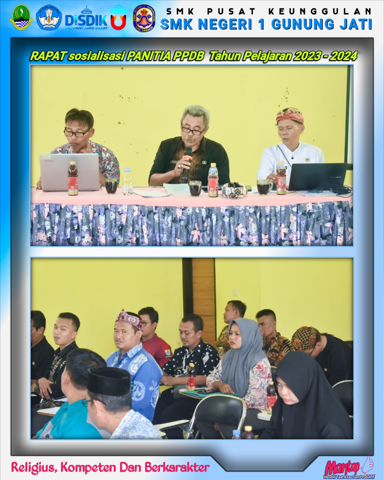 Rapat sosialisasi PANITIA PPDB Tahun Pelajaran 2023 – 2024 – SMKN 1 GUNUNG JATI