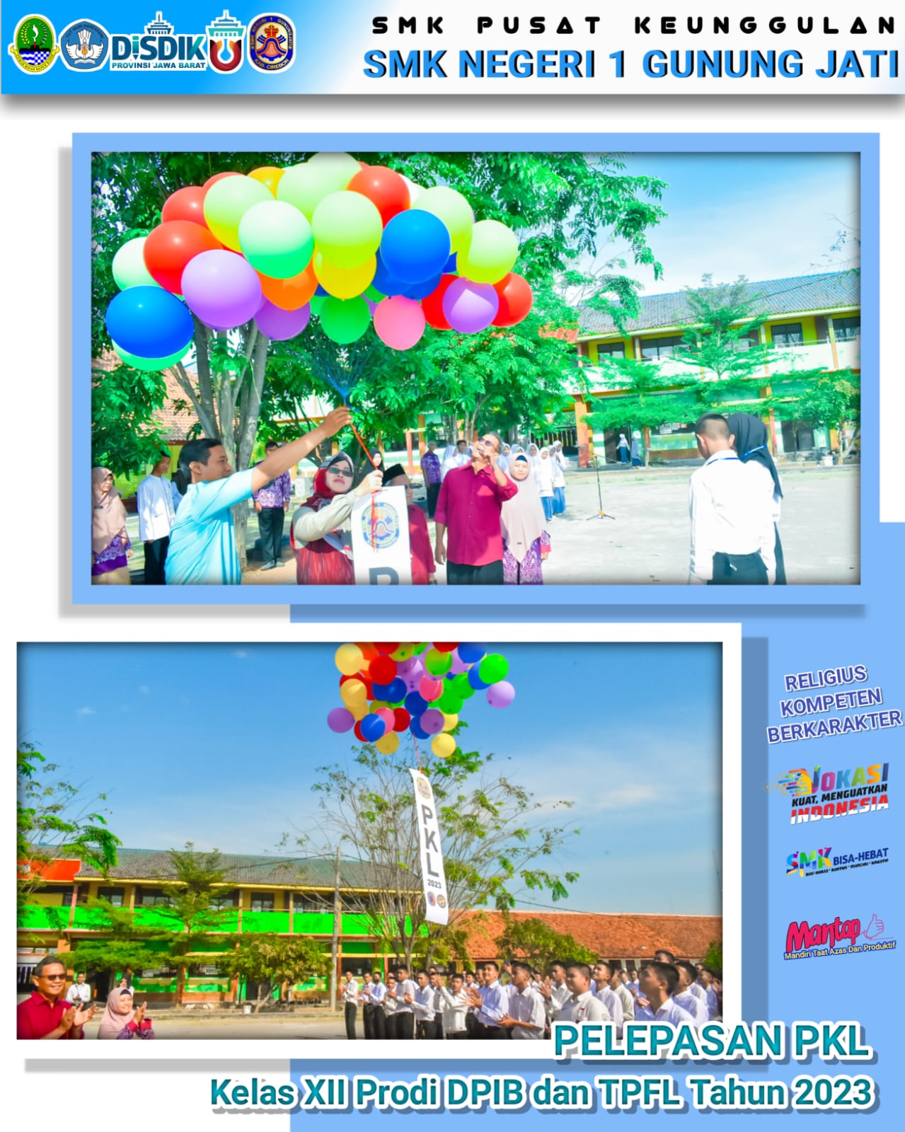Pelepasan PKL Kelas XII Prodi DPIB dan TPFL Tahun 2023 – SMKN 1 GUNUNG JATI