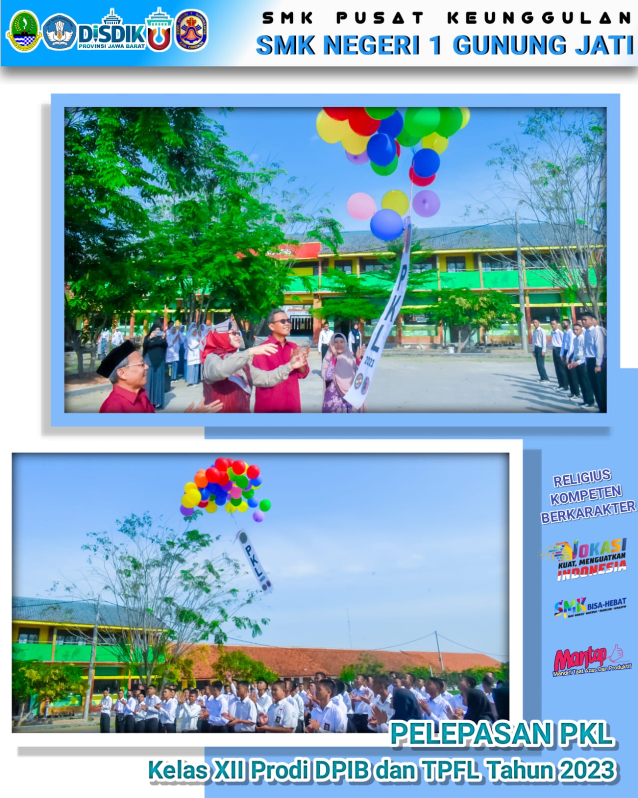 Pelepasan PKL Kelas XII Prodi DPIB dan TPFL Tahun 2023 – SMKN 1 GUNUNG JATI