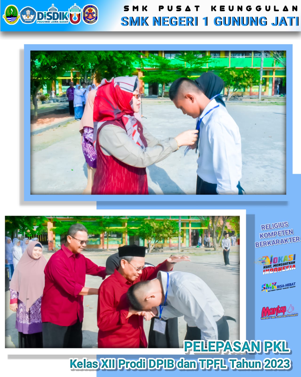 Pelepasan PKL Kelas XII Prodi DPIB dan TPFL Tahun 2023 – SMKN 1 GUNUNG JATI