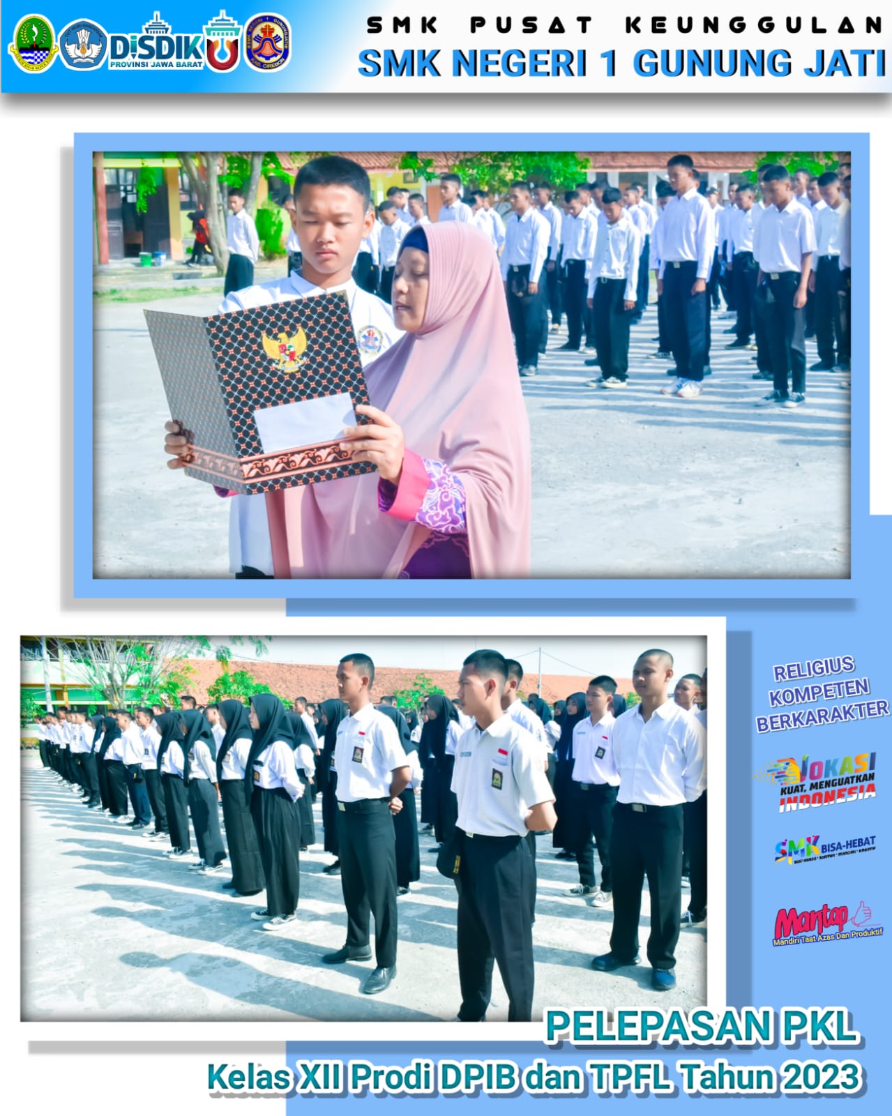 Pelepasan PKL Kelas XII Prodi DPIB dan TPFL Tahun 2023 – SMKN 1 GUNUNG JATI