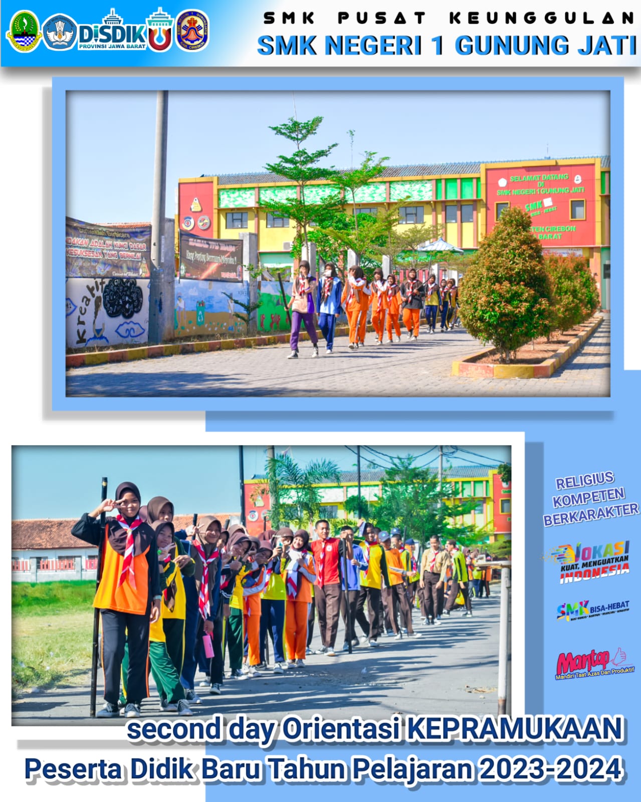 Second Day Orientasi Kepramukaan Peserta Didik Baru Tahun Pelajaran 2023-2024 – SMKN 1 GUNUNG JATI